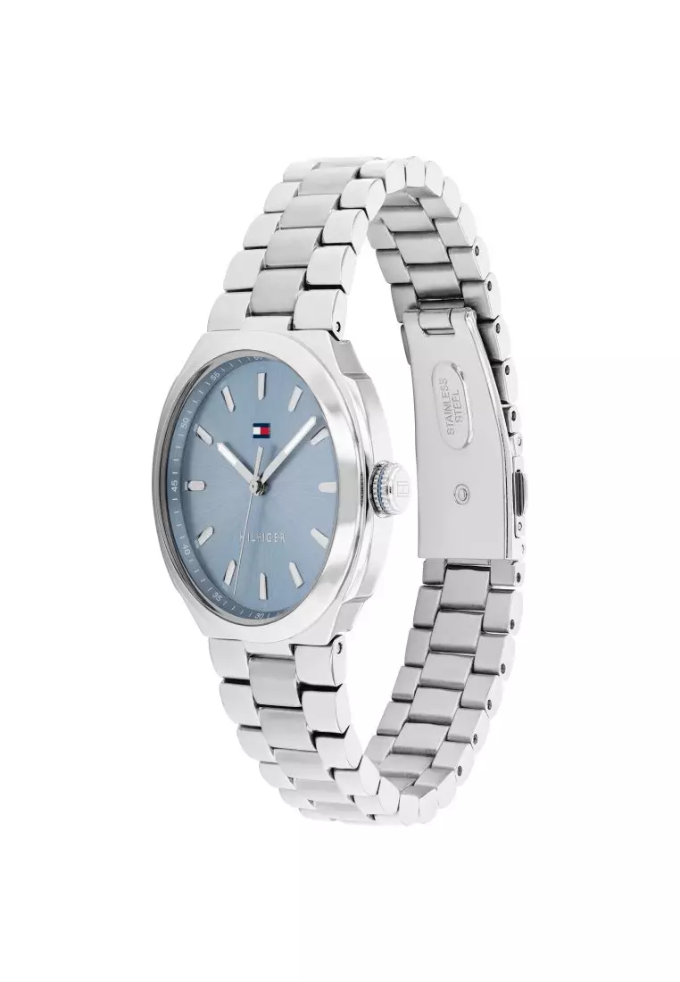 Buy Tommy Hilfiger Watches Women's Stainless Steel Sky Blue Dial Quartz ...
