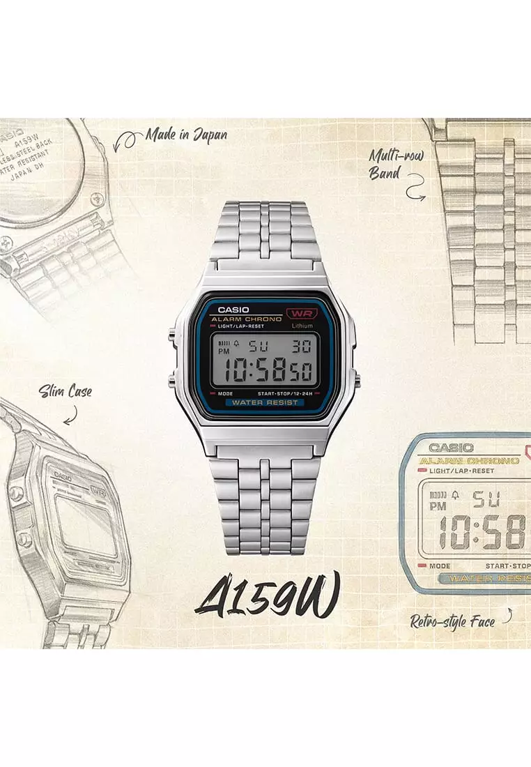 Buy CASIO VINTAGE A159 Men's Digital Watch 2026 Online | ZALORA