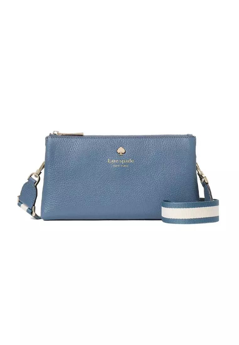 Buy Kate Spade Emma Pebbled Leather Mini Crossbody Bag Bluestone KK257 ...