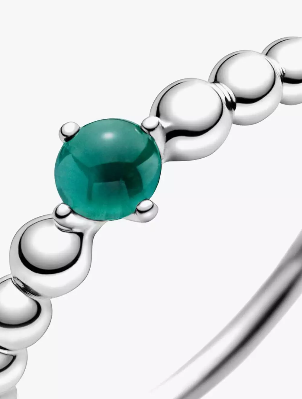 Jual PANDORA Sterling silver ring with treated rainforest green topaz ...