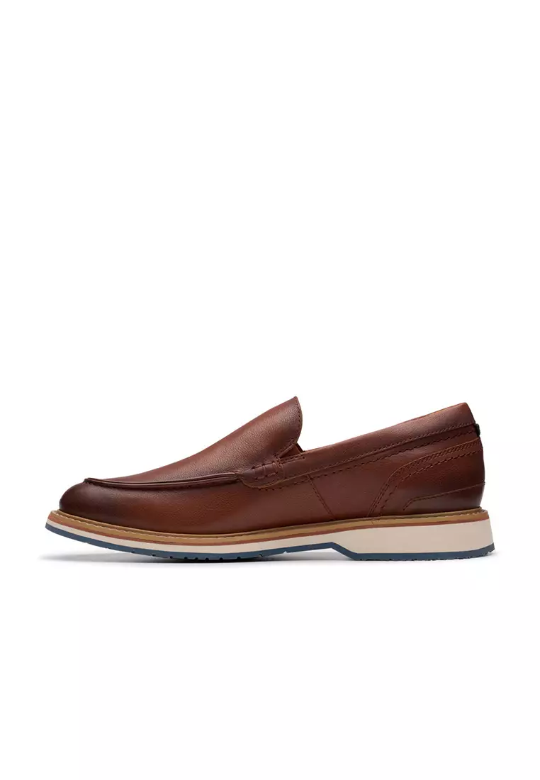 Buy CLARKS Mens Monahan Step Slip On Shoes - Tan Leather 2025 Online ...