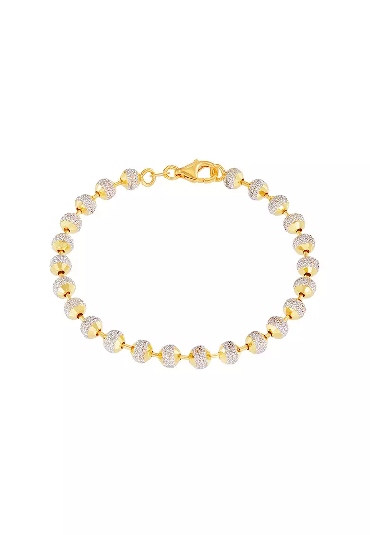 Buy HABIB HABIB Oro Italia 916 Beads Planet White and Yellow Gold ...