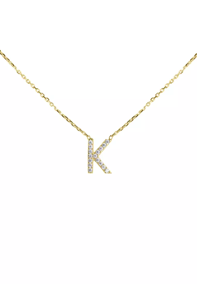 Buy Foundry Letter K Necklace 14k Gold 2025 Online | ZALORA Philippines
