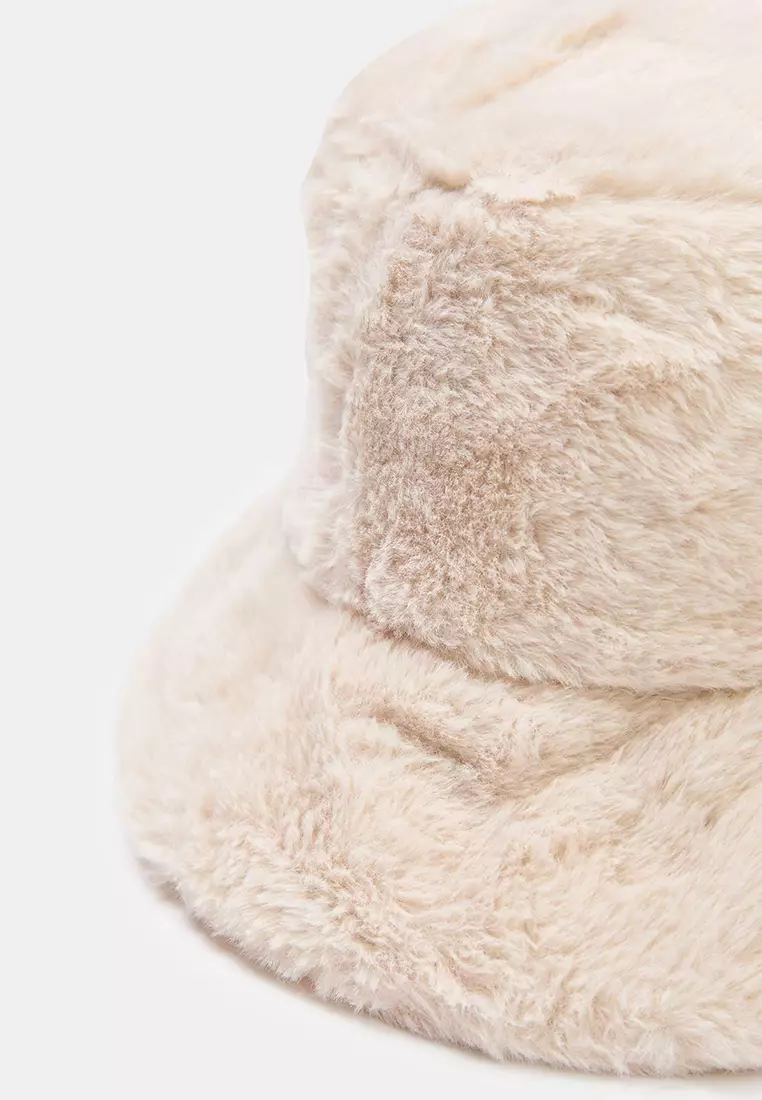 Buy Trendyol Plush Fur Detailed Bucket Hat 2026 Online | ZALORA
