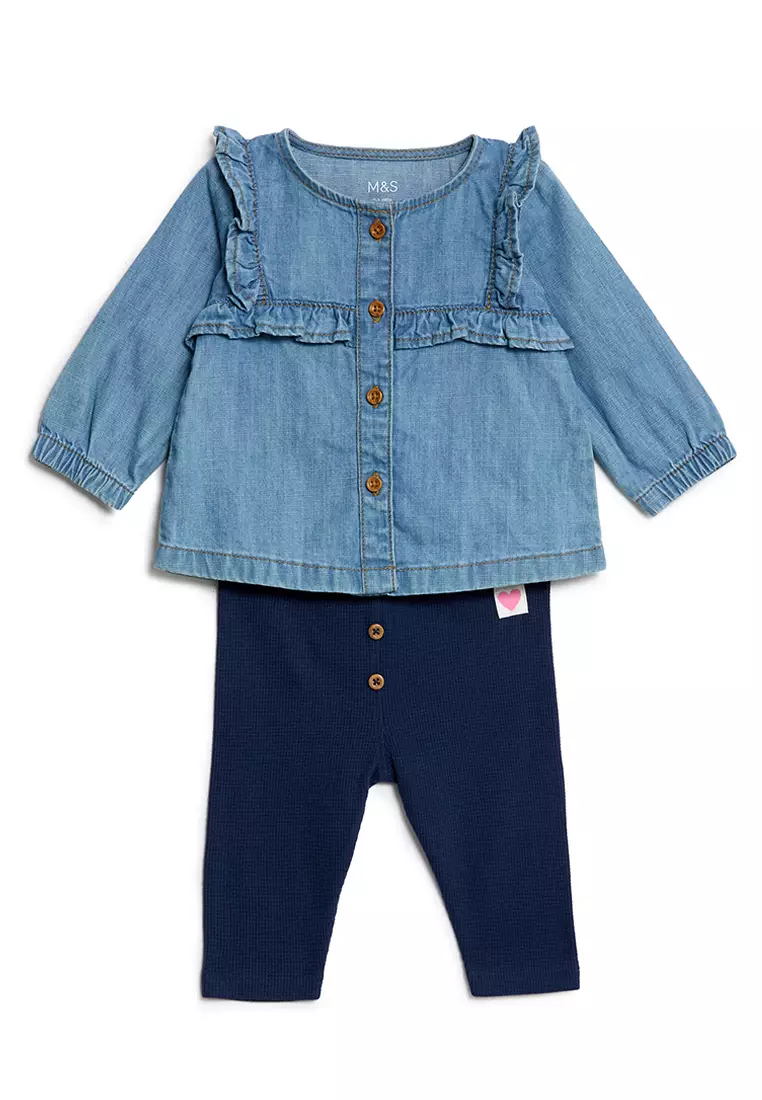 Jual Marks & Spencer 2pc Pure Cotton Outfit Original 2025 | ZALORA ...