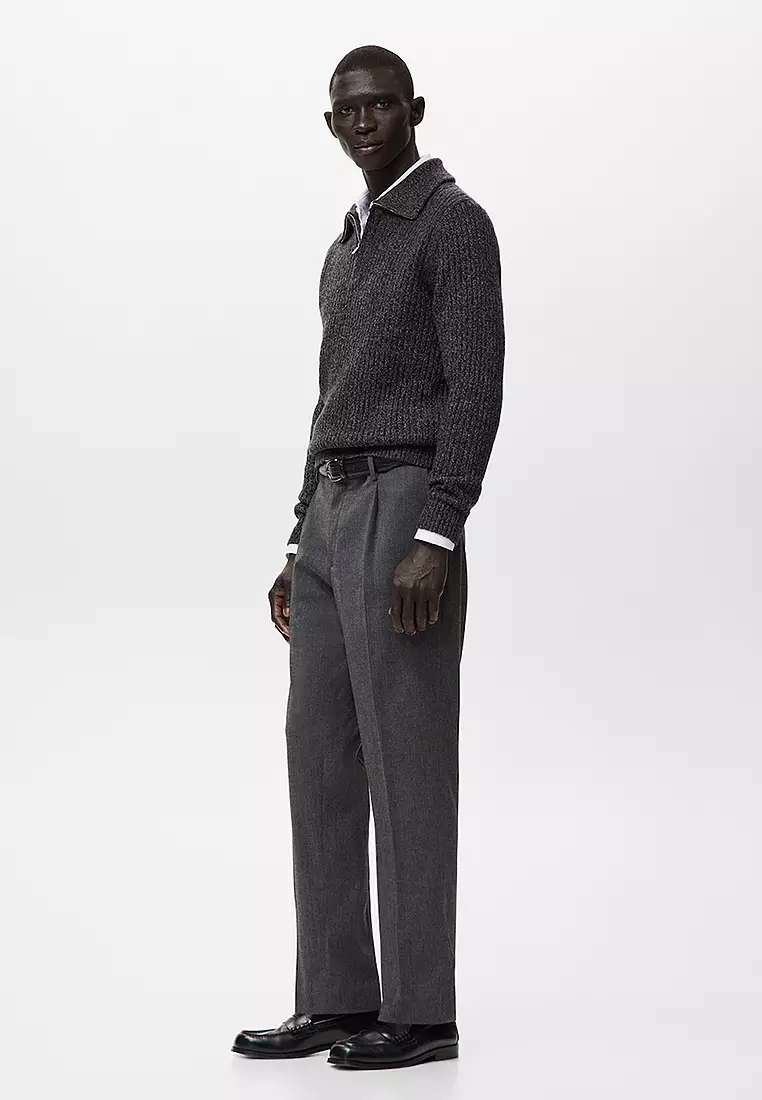 Buy MANGO Man Wool-Blend Sweater With Zip 2026 Online | ZALORA Philippines