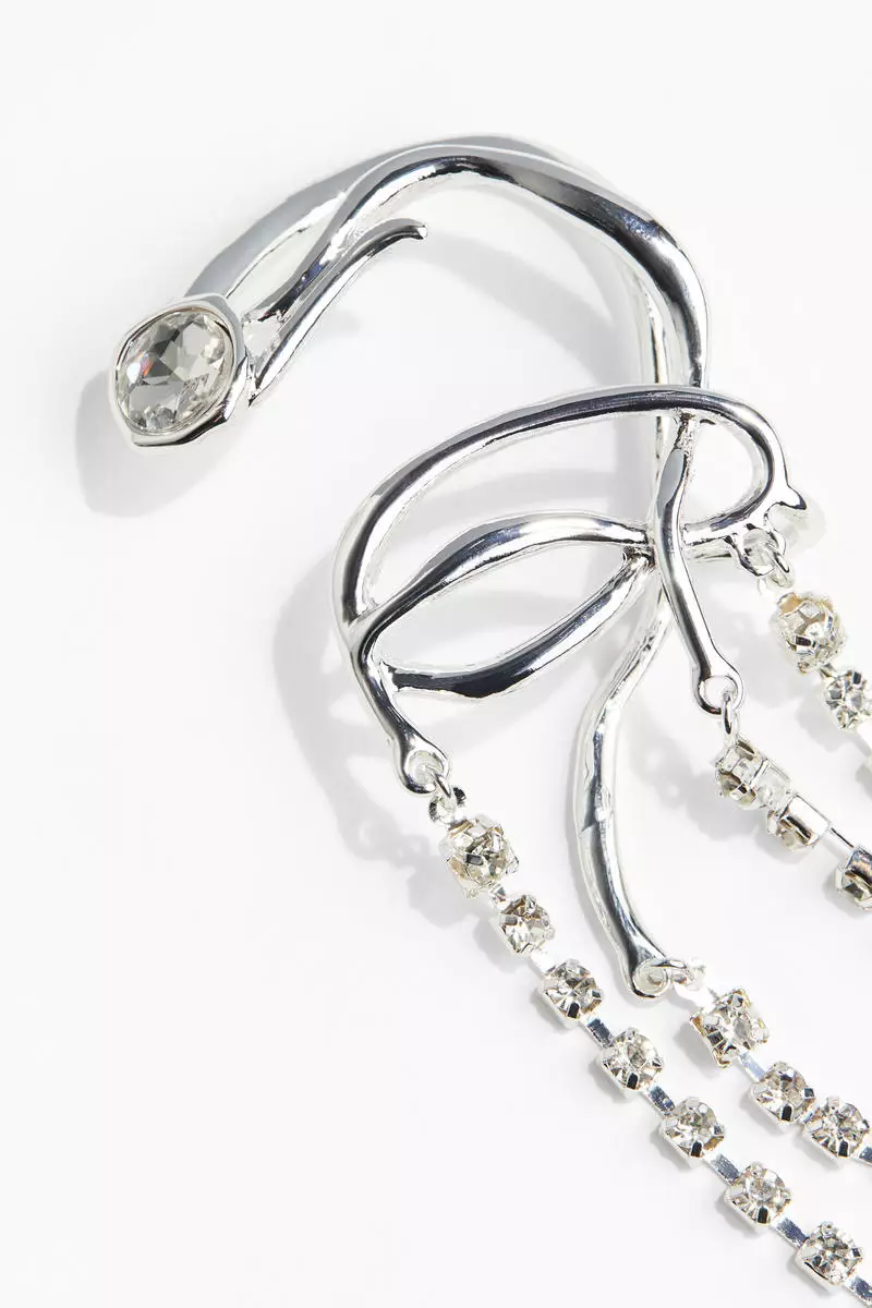 Buy H&M Rhinestone-pendant ear cuff Online | ZALORA Malaysia