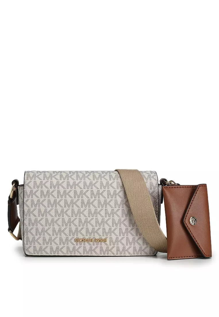 Buy MICHAEL KORS Vincent Monogram Small Crossbody Bag with Card Case ...