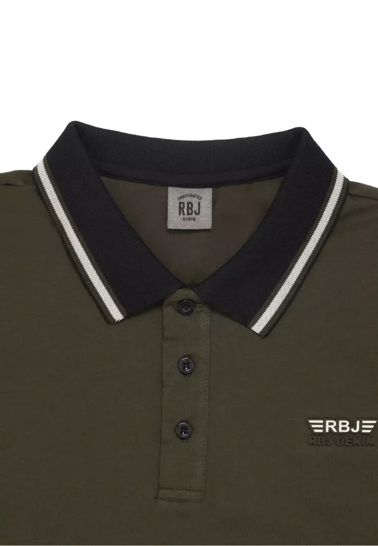 Jual RBJ RBJ Polo Shirt Cotton Spandex Emboss Pria 255003 Original 2025 | ZALORA Indonesia