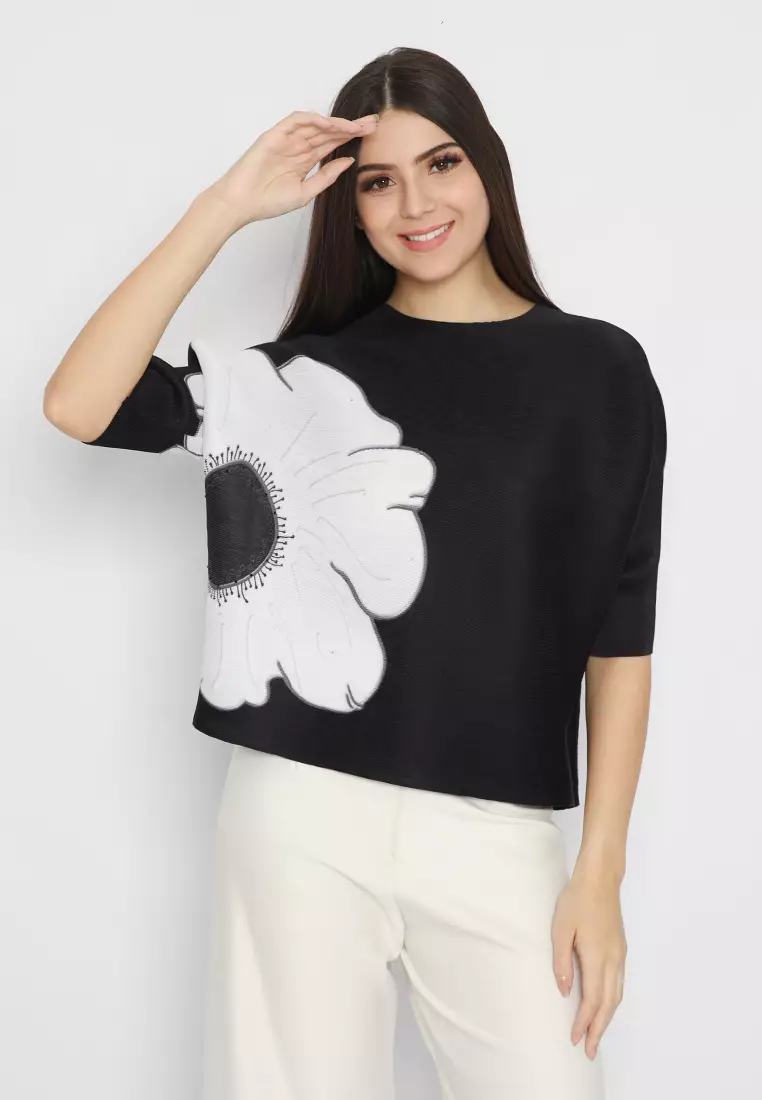 Jual Rupa Arupa Rupa Arupa - Black Ophelia Pleats Blouse Original 2024 ...