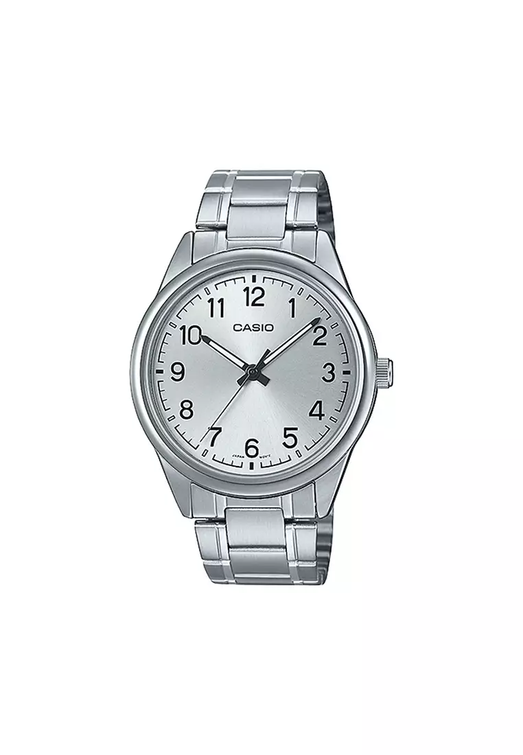 Buy Casio Watches Men's Analog Watch MTP-V005D-7B4 Silver Stainless Steel Watch 2025 Online | ZALORA