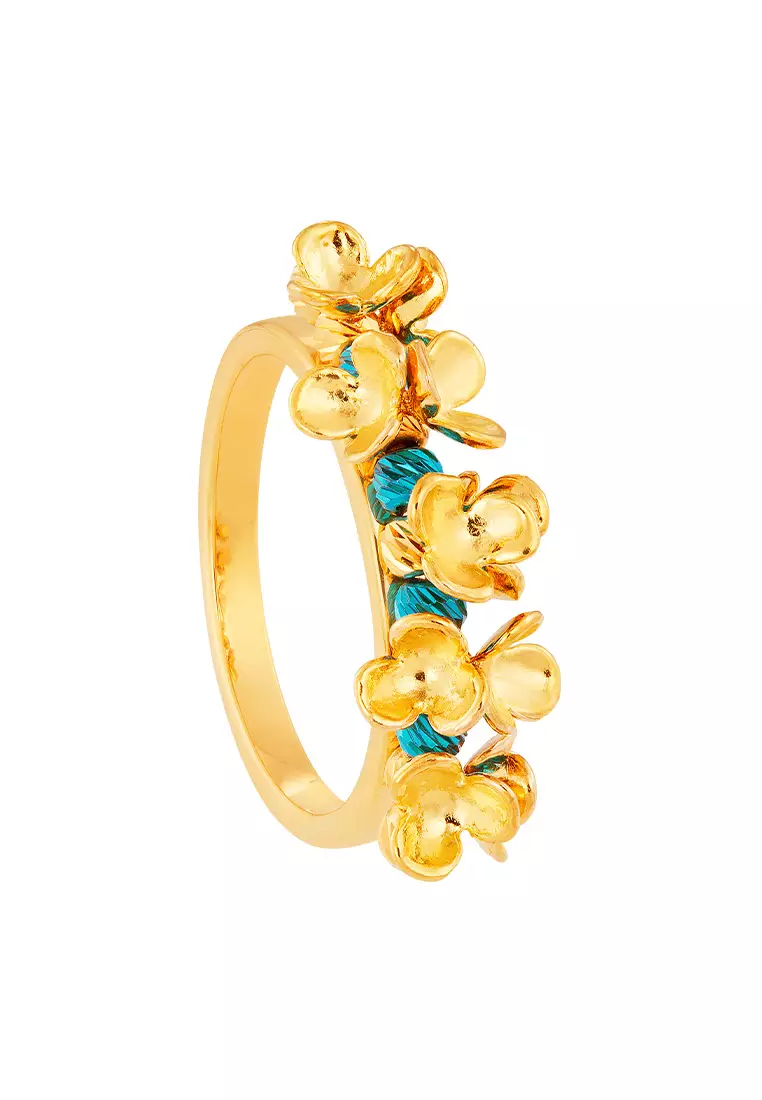 Buy HABIB HABIB CLARA | Oro Italia 916 Yellow Gold Ring GR51660823(BLU ...