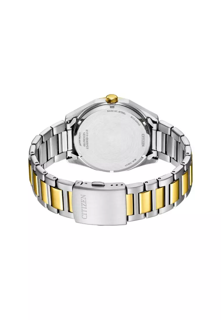 Buy Citizen Citizen Eco-Drive Black Dial Two-Tone Stainless Steel Strap ...