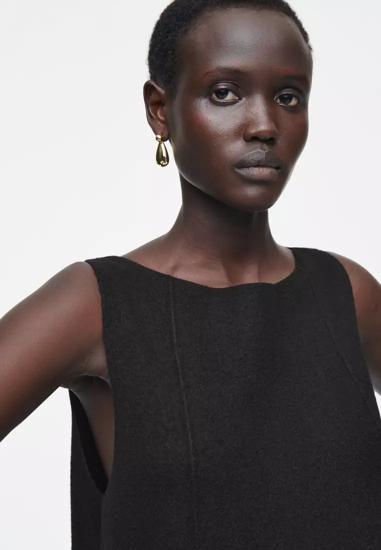 Buy COS Panelled Wool Shift Dress 2025 Online | ZALORA