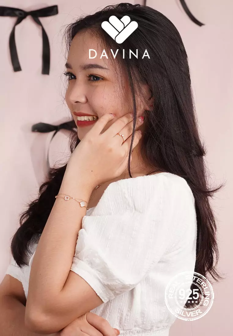 Jual DAVINA Jewelry DAVINA Ladies Vleora Bracelet Rose Gold Color Sterling Silver 925 Original ...