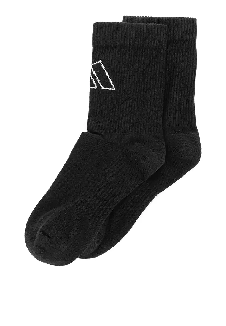 Buy ADIDAS Lifestyle Logo Socks 3 Pairs Unisex Black JI6315 Online ...
