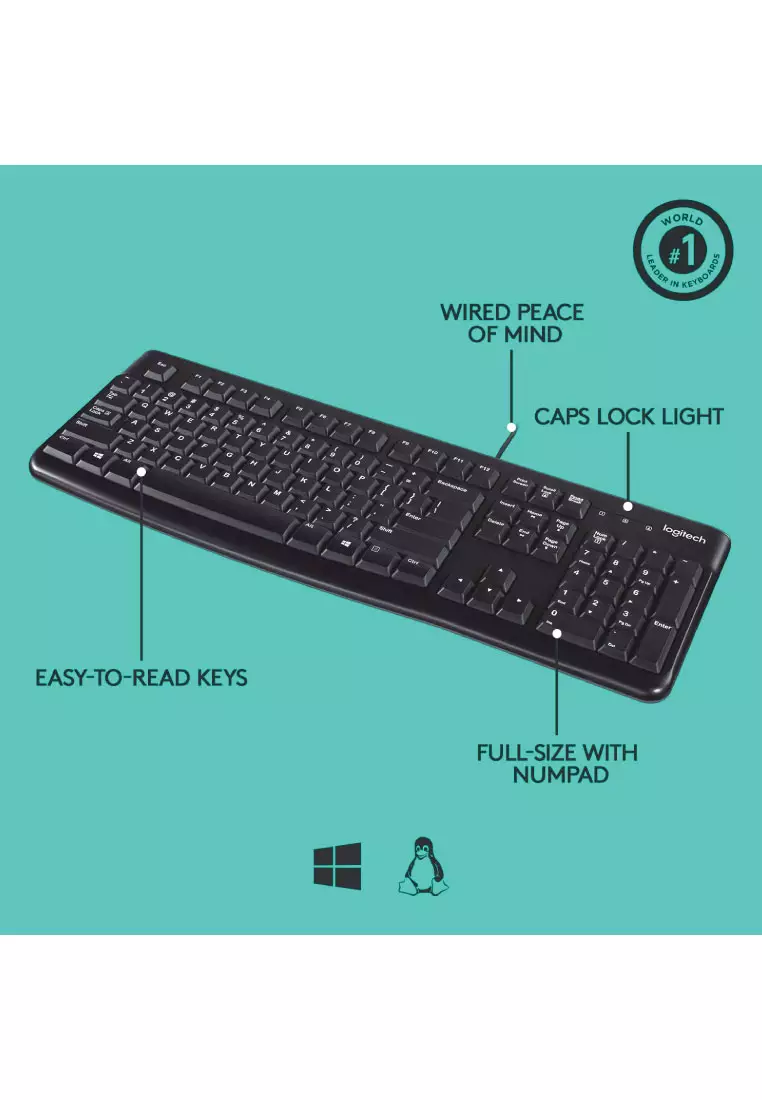 Buy Blackbox Logitech K120 Wired Keyboard With Quiet Typing Comfortable Spill Resistant Design 