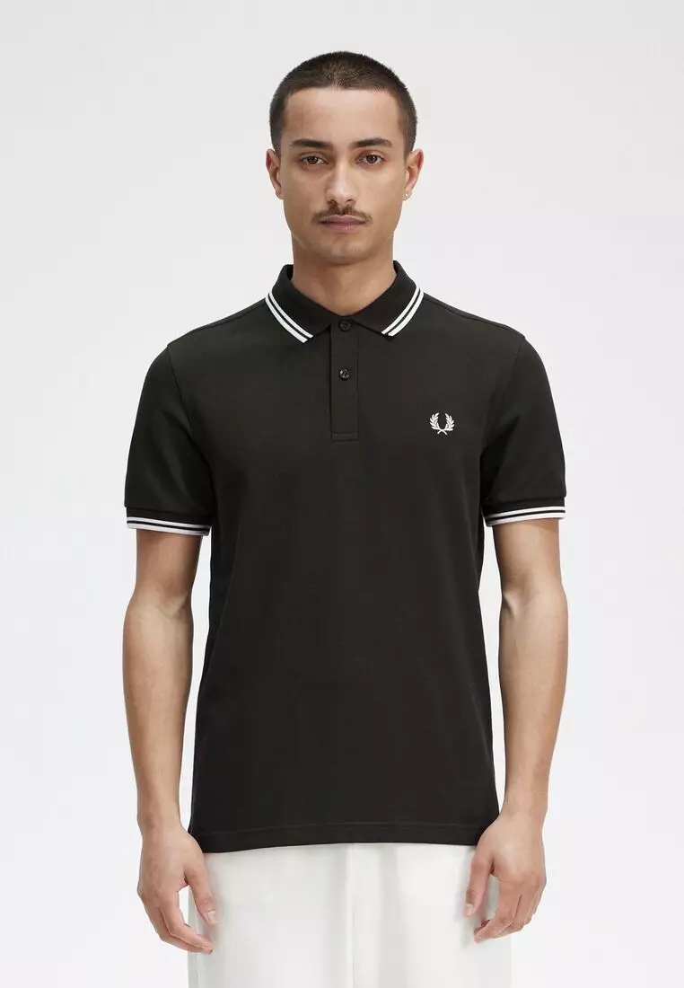 Buy Fred Perry Fred Perry M3600 Twin Tipped Fred Perry Shirt (Night ...