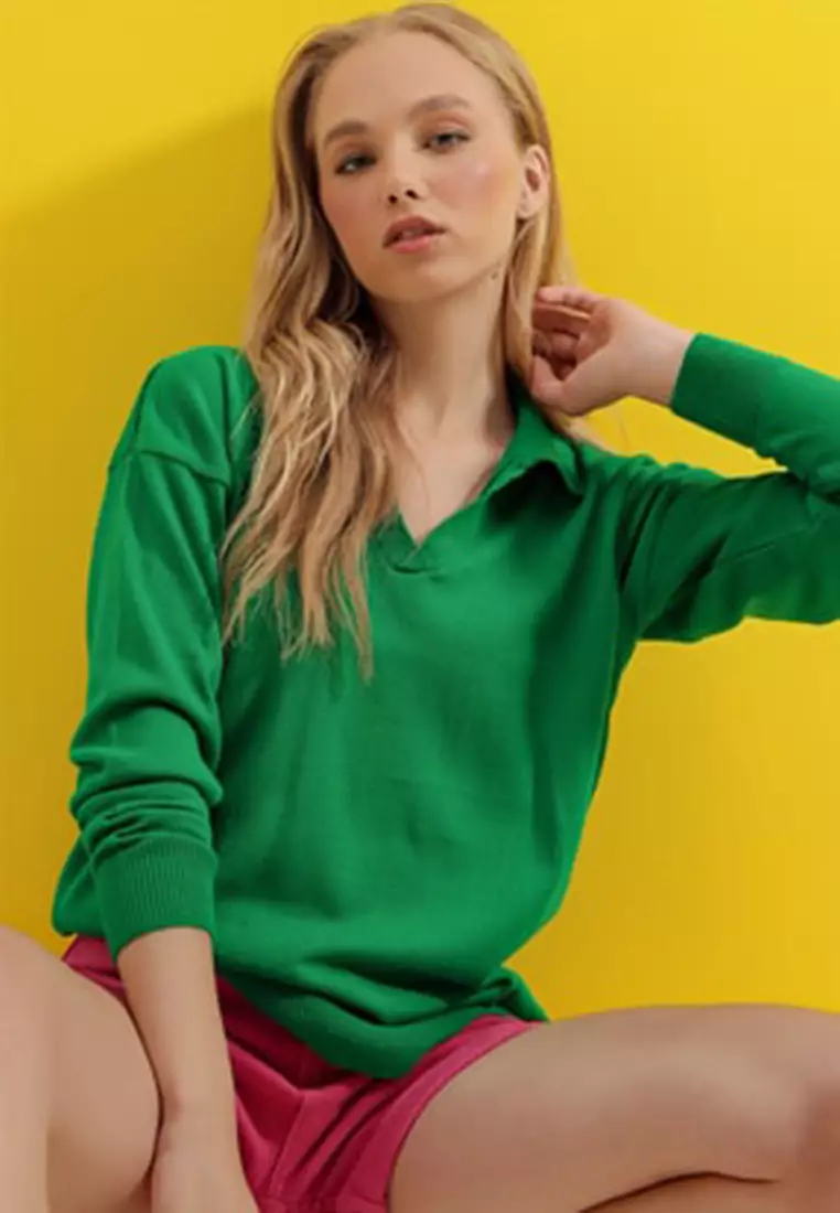 Buy Alacati Basic Polo Knitwear Sweater Online | ZALORA Malaysia