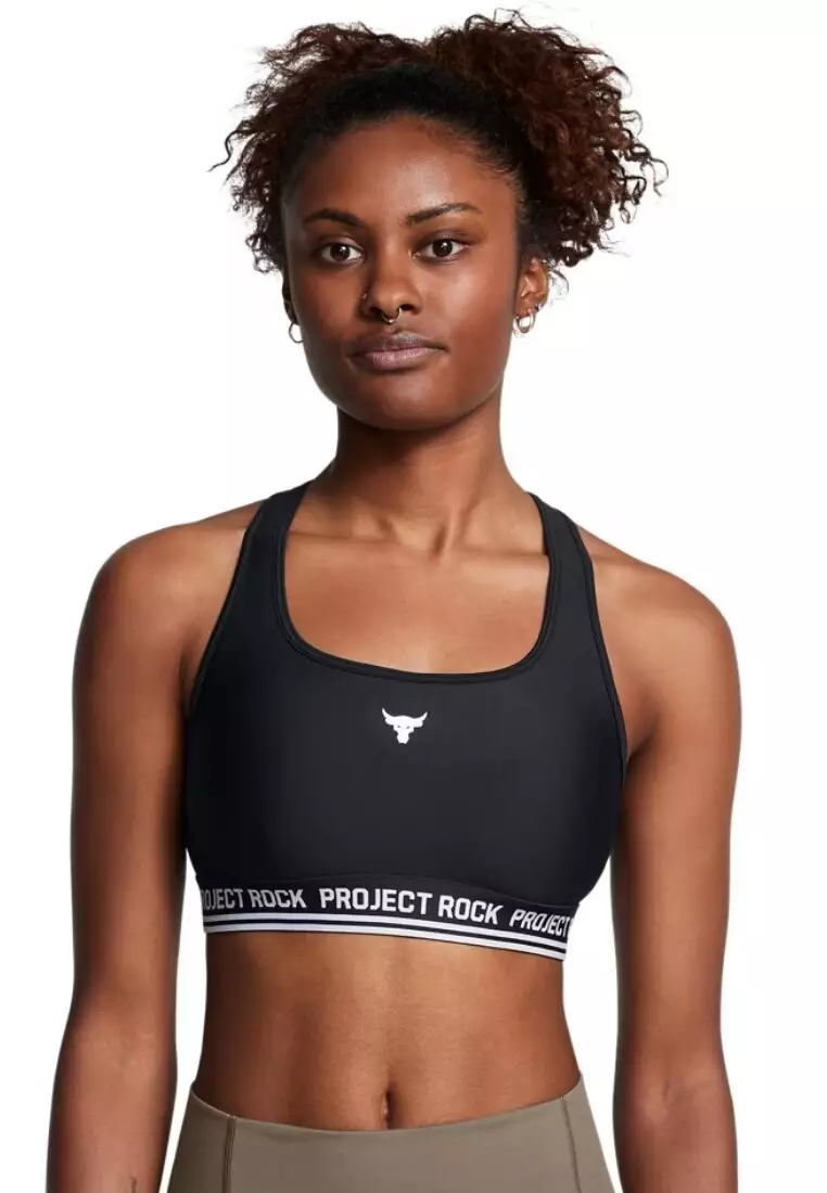 Buy Under Armour Project Rock Crossback Mid Sports Bra 2025 Online | ZALORA