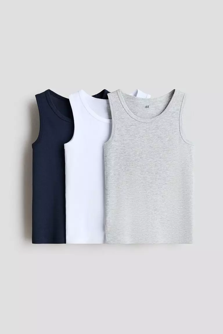 Jual H&M 3-pack vest tops Original 2026 | ZALORA Indonesia