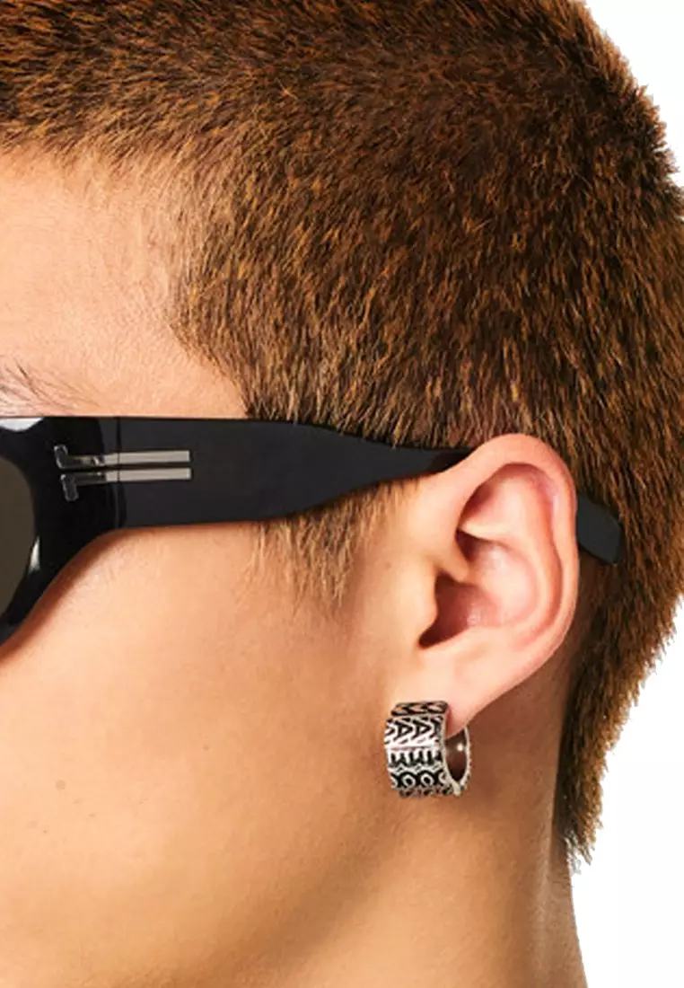 Buy Marc Jacobs Marc Jacobs The Monogram Engraved Hoops Earrings in ...