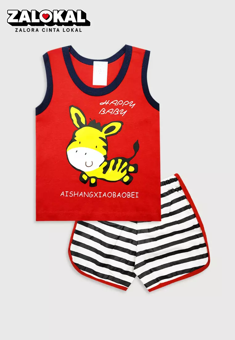 Jual WAKAKIDS Wakakids Setelan Bayi Anak Singlet Muniko Pants Giraffe ...