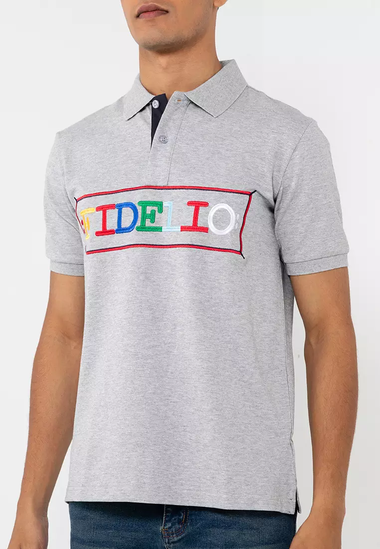 Buy Fidelio Signature Logo Embroidery Polo Shirt 2026 Online | ZALORA