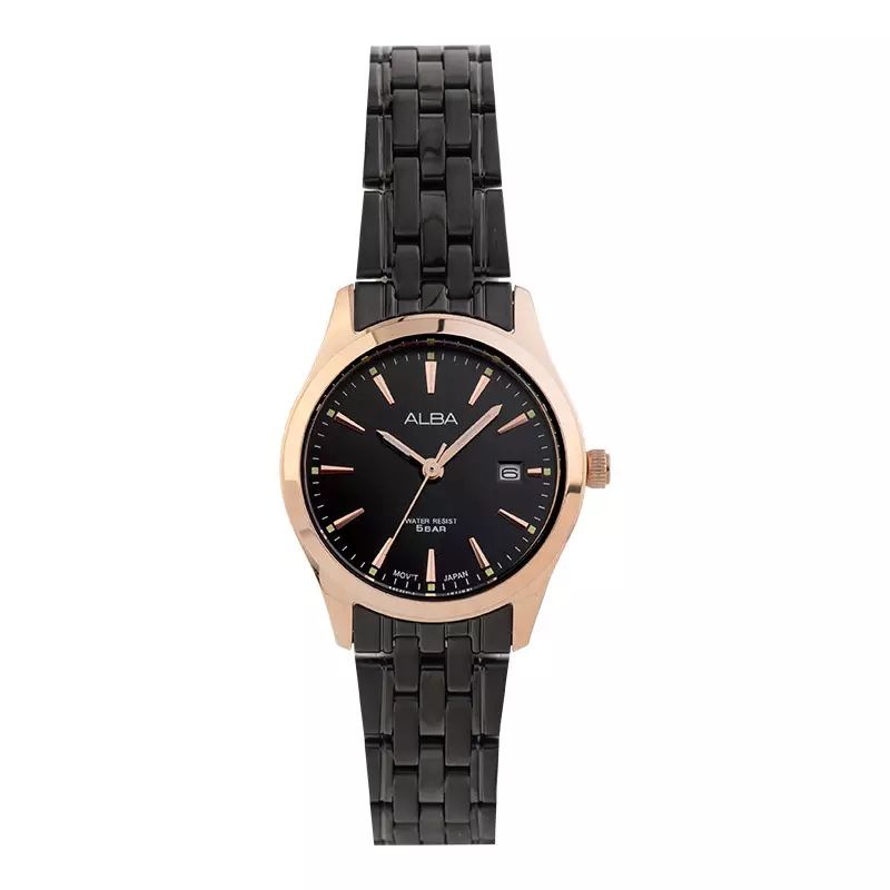Jual Alba Jam Tangan Wanita Alba AH7BM6X1 Ladies Black Dial Black ...