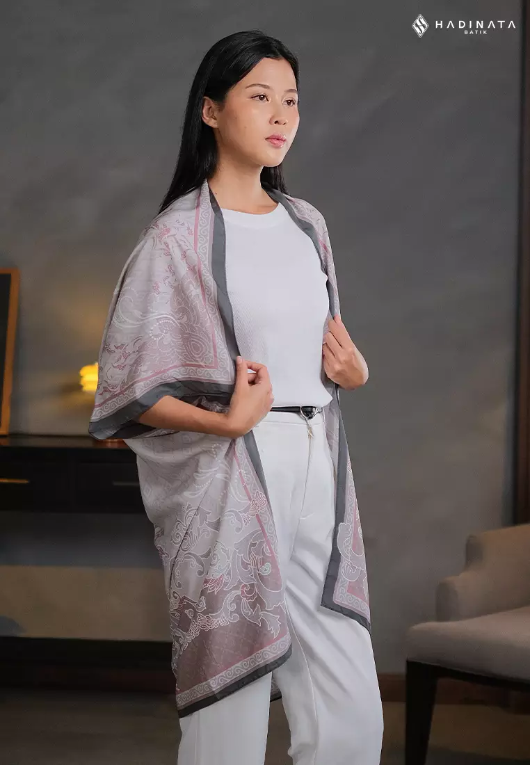 Jual Hadinata Batik Hadinata Batik Wanita Outer Scarf Kirani Grey ...