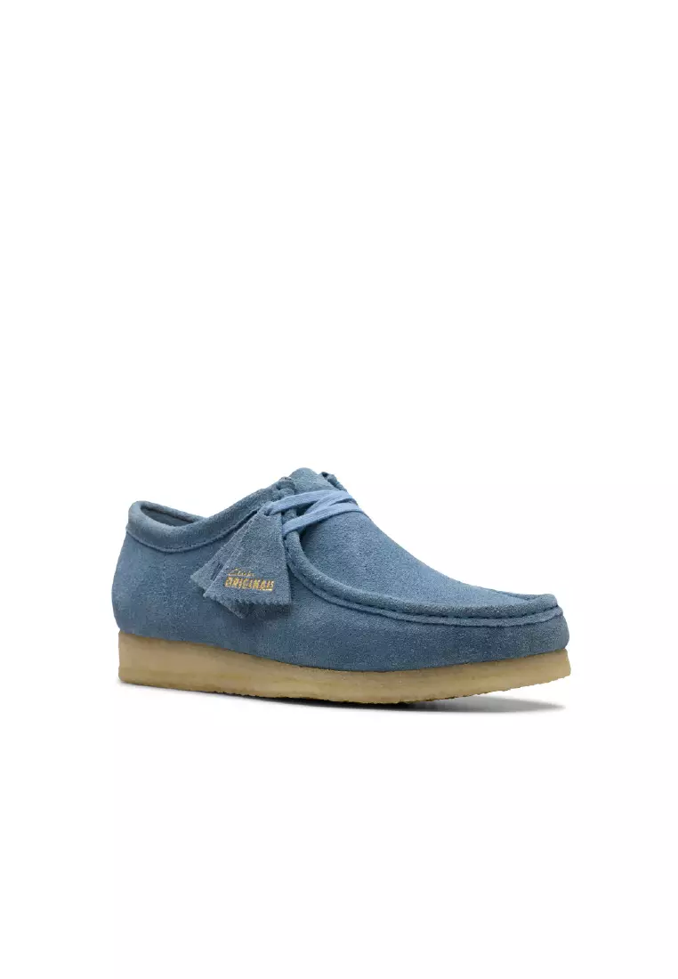 Buy Clarks Mens Wallabee French Blue Suede Online | ZALORA Malaysia