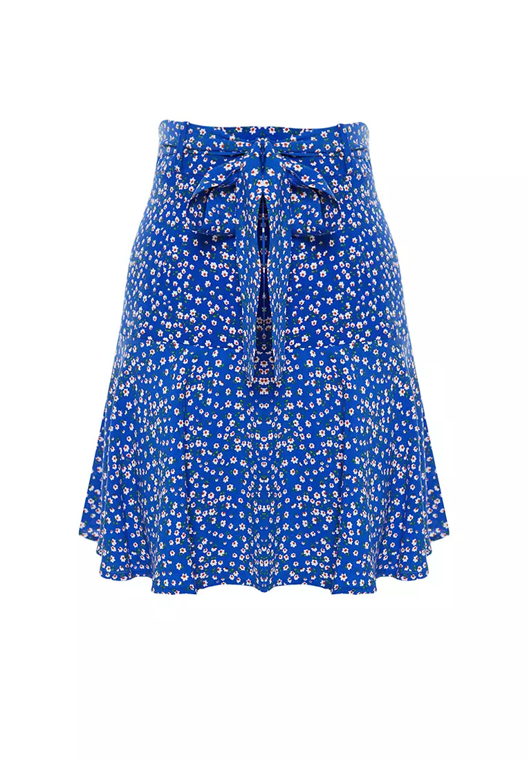 Buy Trendyol Viscose Patterned Skort 2025 Online | ZALORA