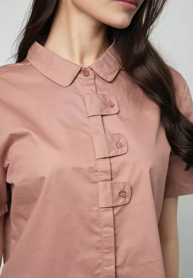 Buy Apple & Eve Aminah Collared Top with Button Opening Tabs 2025 ...