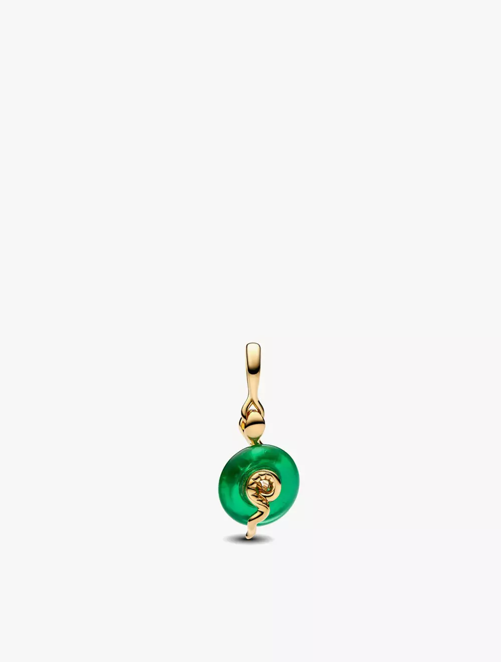 Jual Pandora Snake Green Murano Glass Dangle Charm - Gold Original 2025 ...