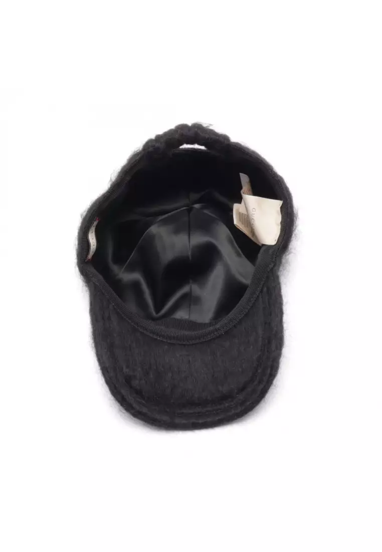 Buy Gucci Pre-Loved Gucci baseball cap Double G mohair black 2025 ...