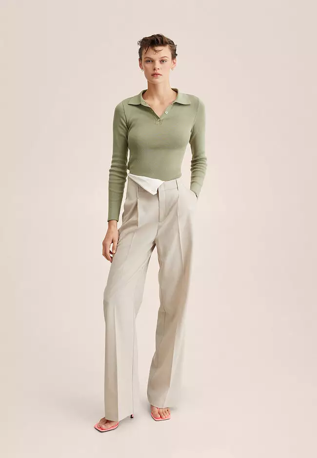 Buy Mango Open Back Polo Top Online | ZALORA Malaysia