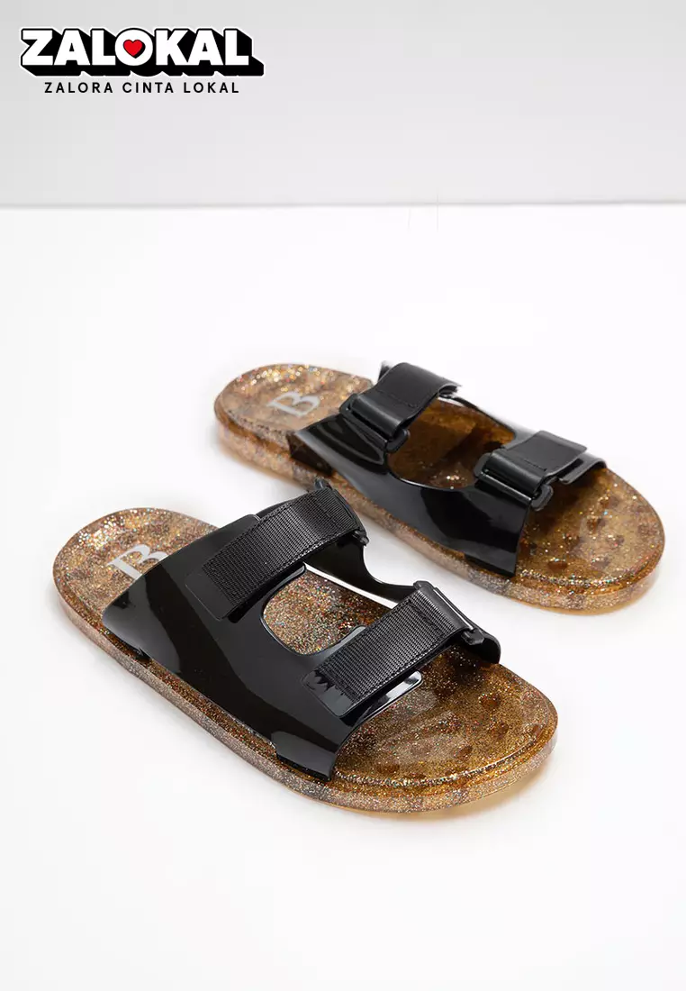 Jual Berrybenka Label Sofia Maylee Jelly Sandal Black Original 2024 ...