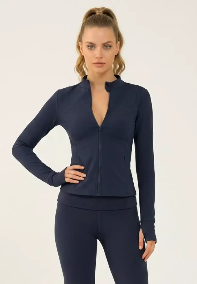 Buy Sunseeker Deep Space Blue Define Cropped Slim Fit Jacket 2026 ...
