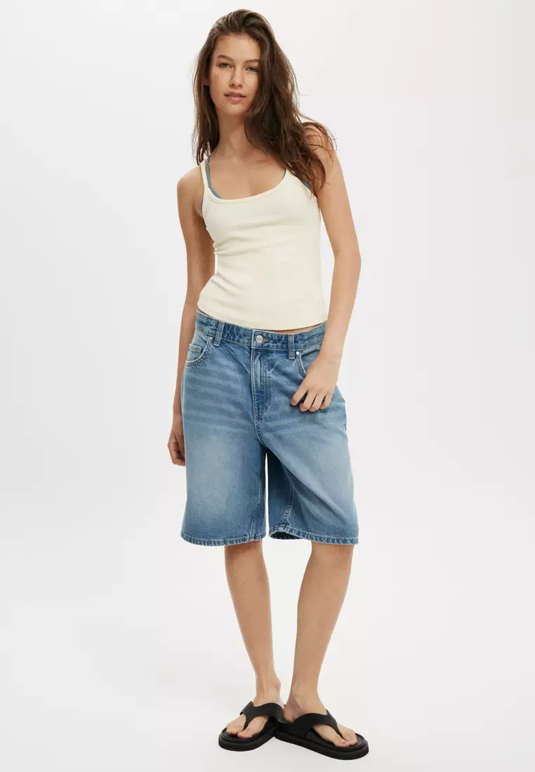Buy Cotton On Super Baggy Denim Jorts 2025 Online | ZALORA Philippines