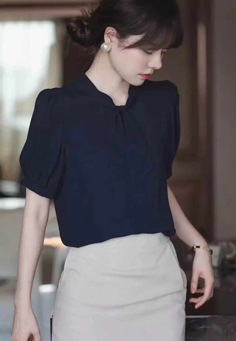 Buy Halo Bow Collar Blouses 2025 Online | ZALORA Philippines