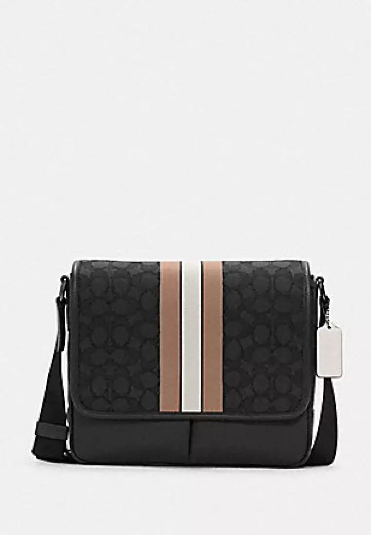 Jual Coach Coach Thompson Small Map Bag In Signature Jacquard With ...