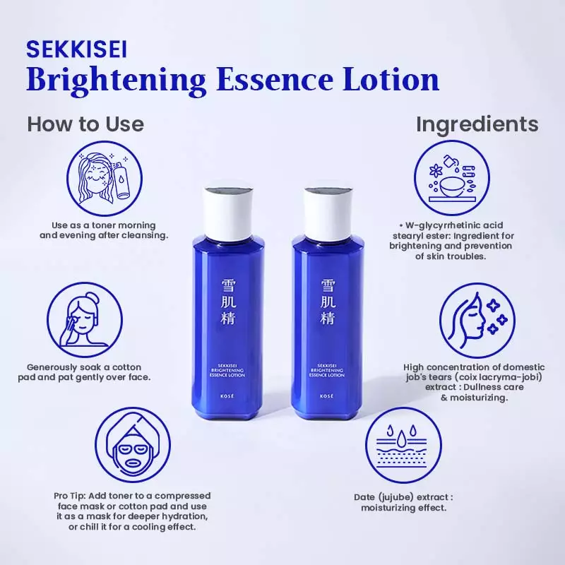 Jual KOSE KOSE Sekkisei Brightening Essence Lotion - 200ml Original 2024 | ZALORA Indonesia