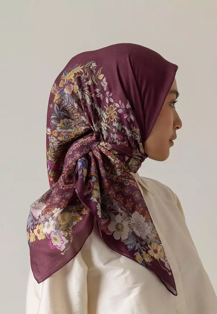 Jual Riamiranda Ria Miranda Burgundy Milica Scarf Original 2025 ...