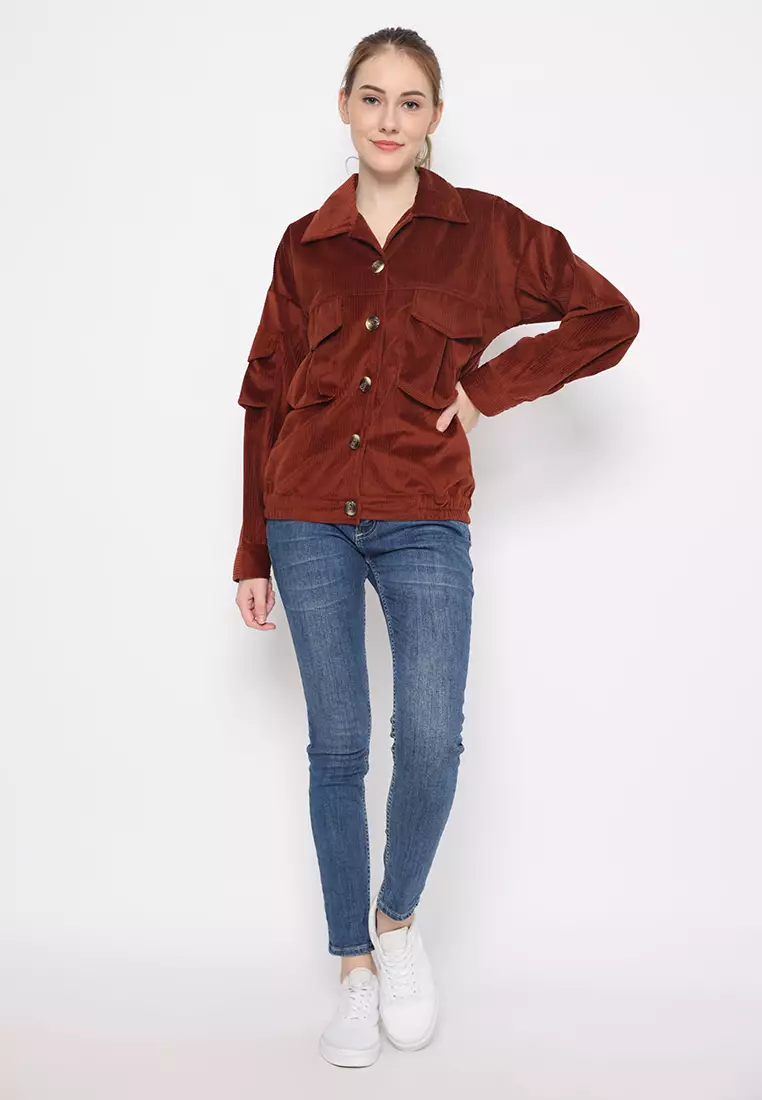 Jual Heaven Sent Aruna jacket Terracotta Original 2024 | ZALORA Indonesia