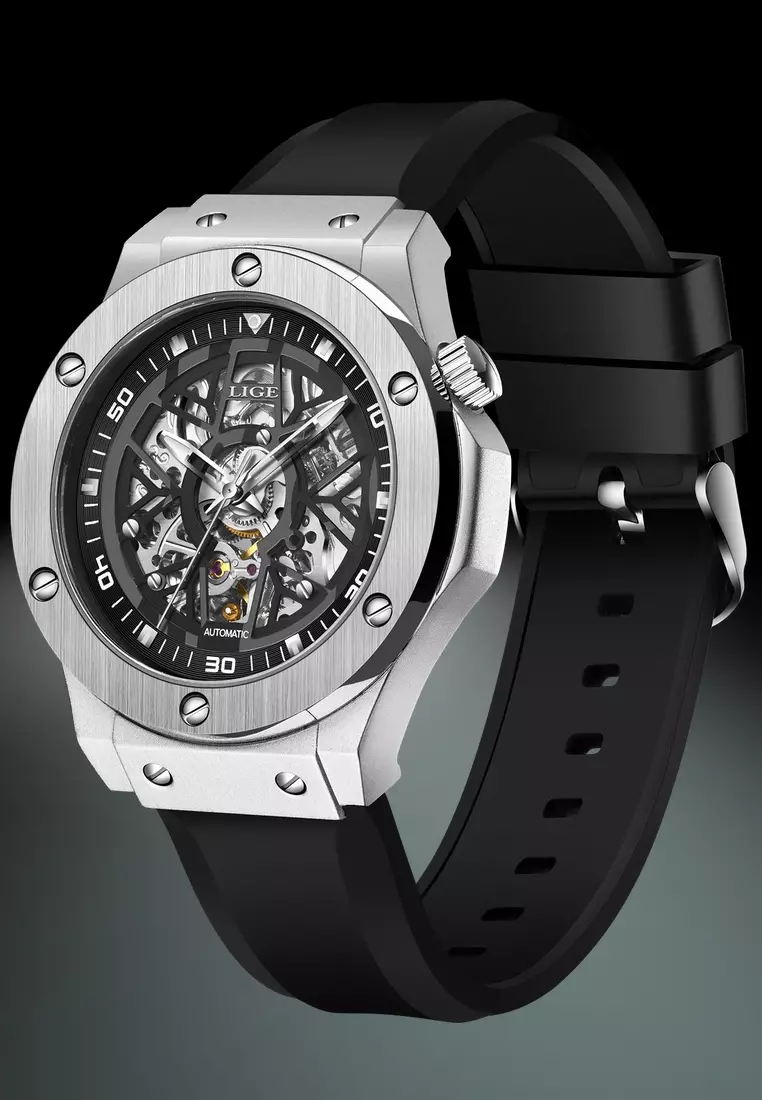 LIGE Automatic Unisex Diver's Stainless Steel Self-winding Watch, see ...