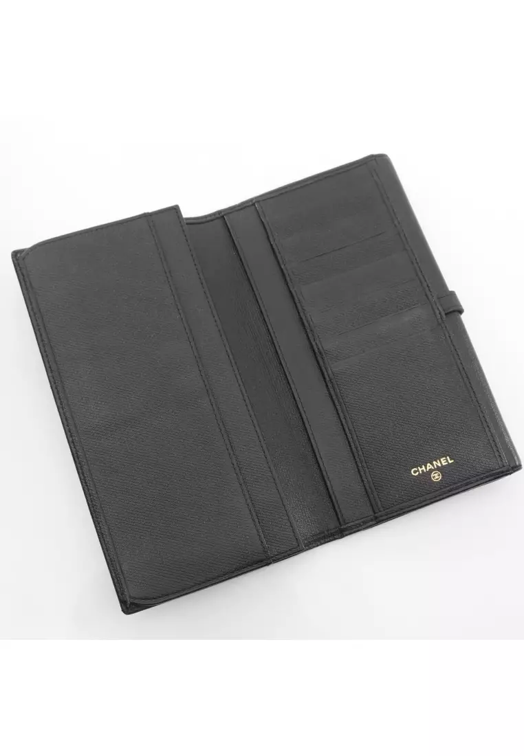 Buy Chanel Pre-Loved Chanel coco button Bi-fold Long Wallet W hook ...