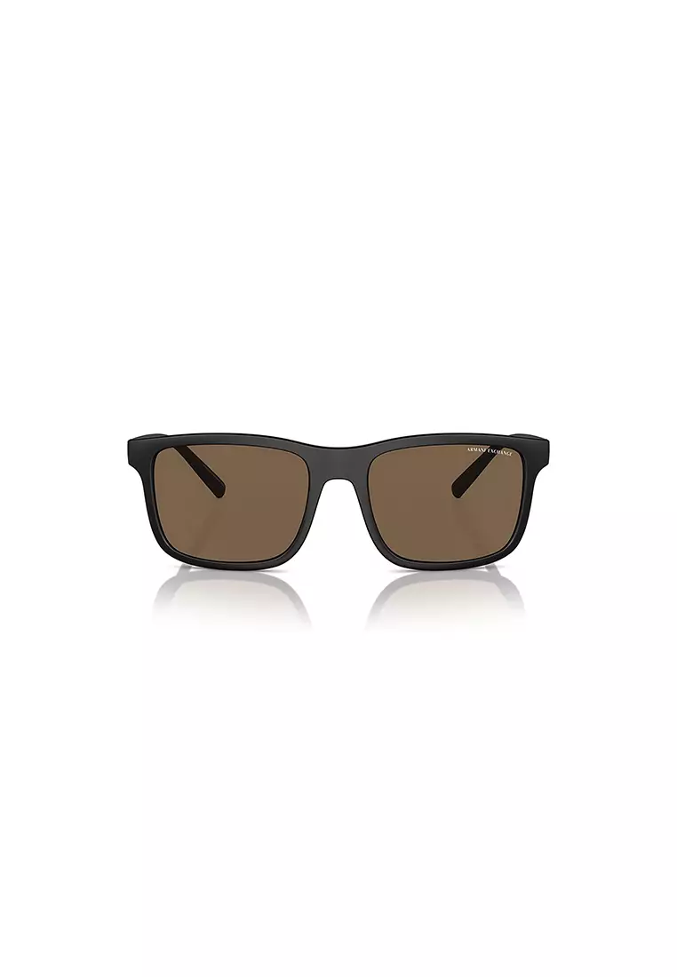 Buy Armani Exchange Men Rectangle Frame Black Sunglasses, UV Protection ...