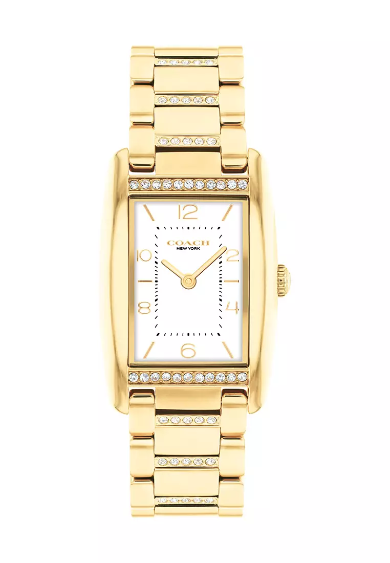 Buy Coach REESE Women's Watch Ionic Plated Thin Gold Steel & Crystals ...