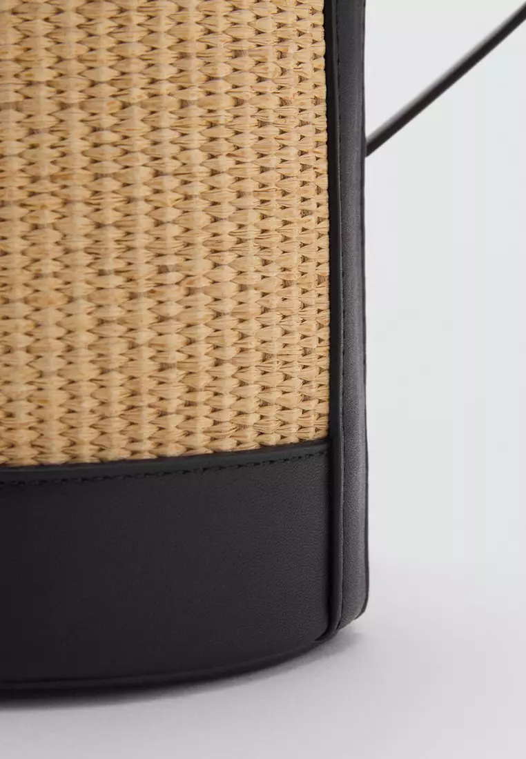 Buy Mango Medium Raffia-Effect Bucket Bag Online | ZALORA Malaysia