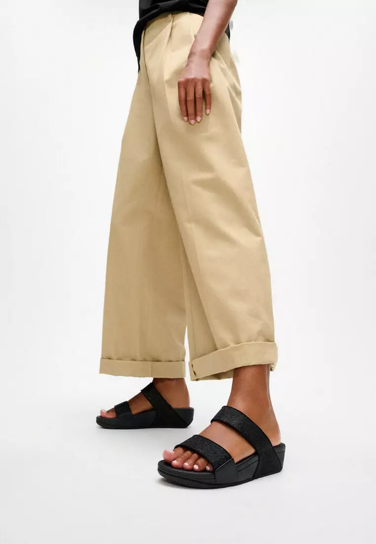 Buy FitFlop LULU Women's Shimmerglitz Slides - Black (A4Y-001) 2026 ...